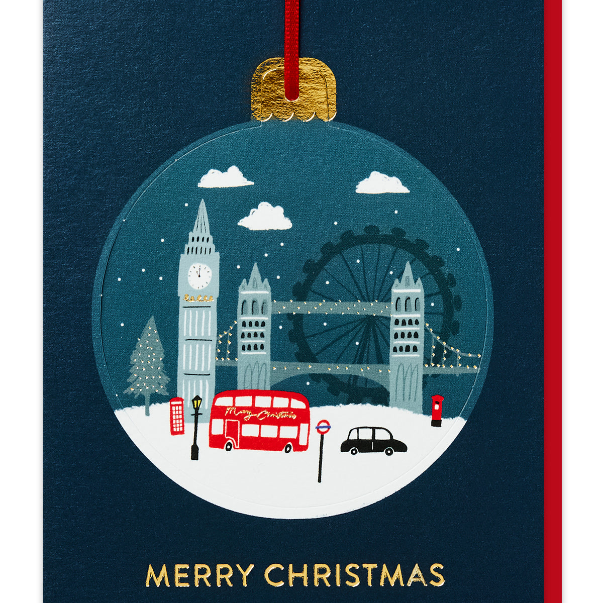 London Christmas Bauble Pop-out Card – Gift Crouch End