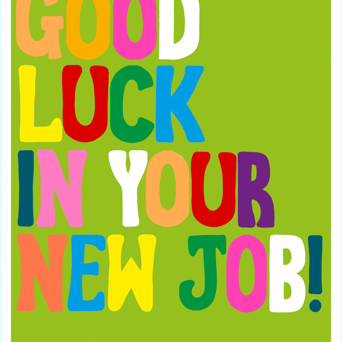 Good Luck In Your New Job Card – Gift Crouch End