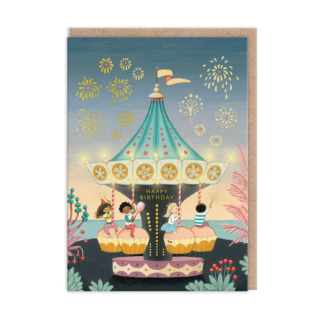 Cupcake Carousel Birthday Card – Gift Crouch End